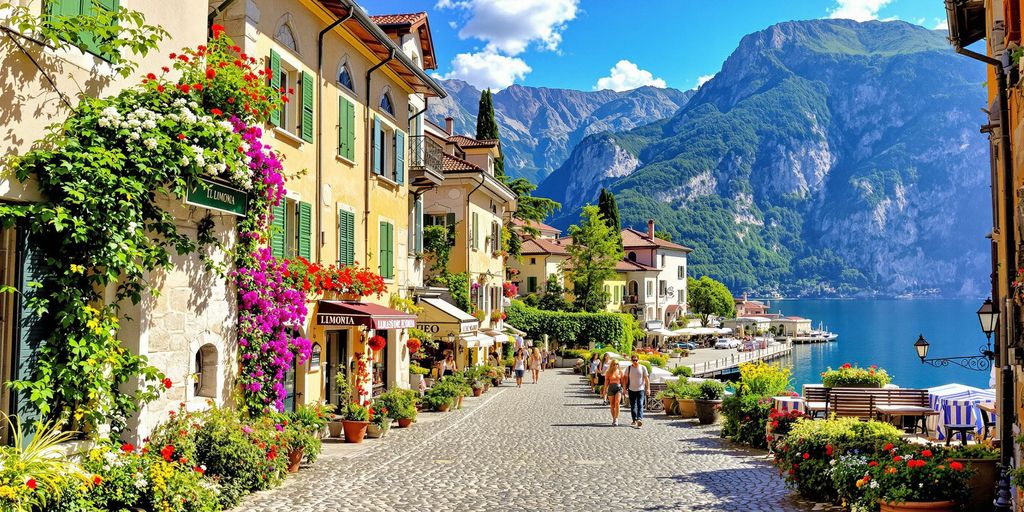 Promenade Limone Sul Garda Altstadt